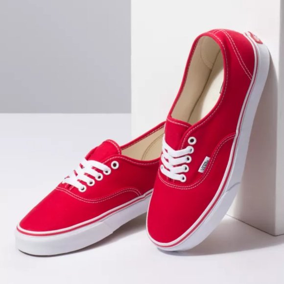Vans | Shoes | Vans Authentic Sneakers In Red | Poshmark